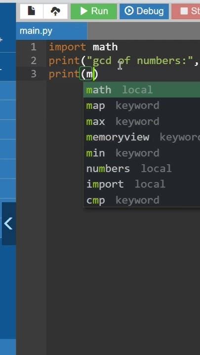 Gcd Or Hcf In Python Programming Language Coding Computer Language Python Youtube