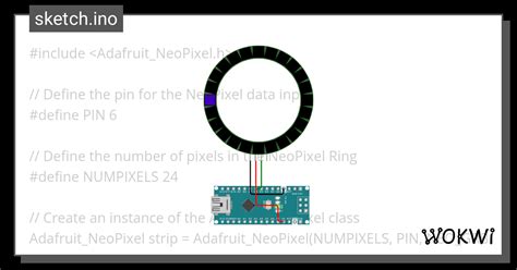 Neopixel Animation Wokwi Esp32 Stm32 Arduino Simulator