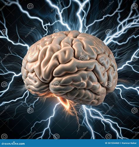 Brain Emitting Electric Arcs Stock Illustration Illustration Of Energy Cyber 361554460