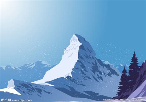 卡通雪山插画设计图 卡通设计 广告设计 设计图库 昵图网nipic