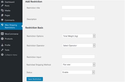 Woocommerce Shipping Restriction Plugin Conditional Shipping Rules