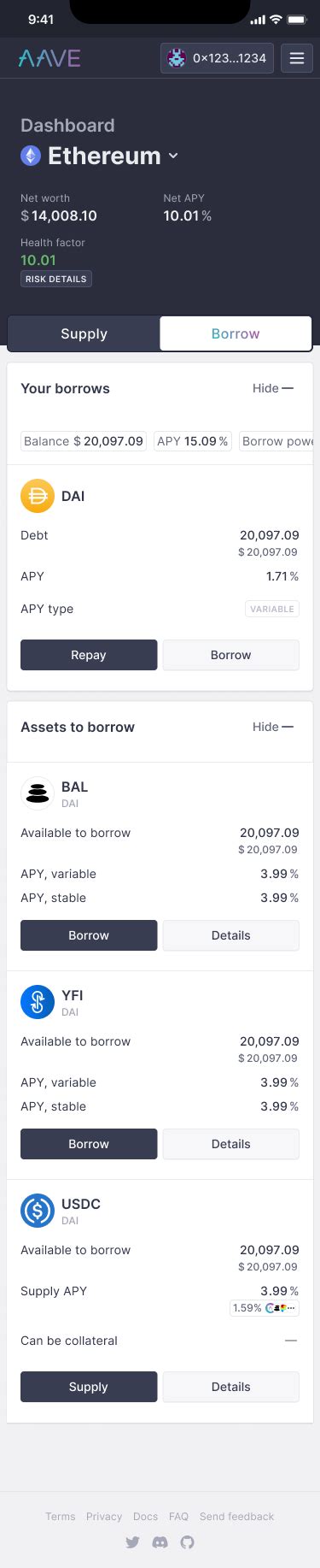 Add Footer · Issue 1382 · Aaveinterface · Github