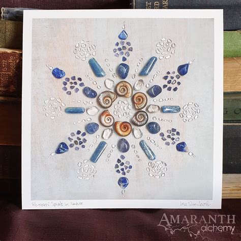 Crystal Grid Art Print Fibonacci Spirals In Nature Nature Etsy
