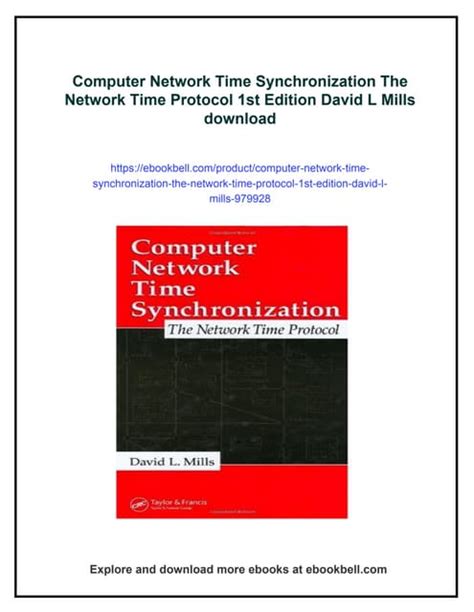 Computer Network Time Synchronization The Network Time Protocol 1st Edition David L Mills Pdf