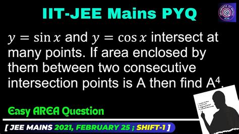 Easy Area Question In Jee Area Under Curve Class 12 Jee Mains Maths Pyq Jee Maths