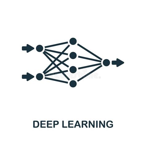 Deep Learning Icon Monochrome Simple Line Data Science Icon For