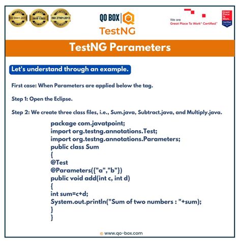 Testng Parameters Softwaretesting Automation Coding Programming