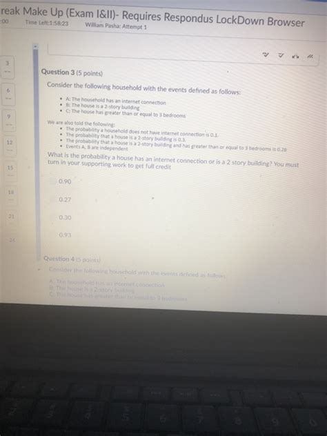 solved reak make up exam 1andll requires respondus lockdown