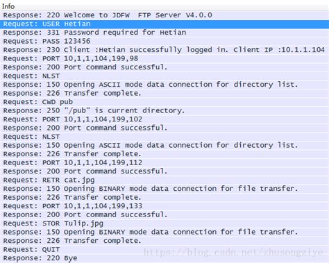 wireshark数据抓包分析之ftp协议 wireshark分析ftp协议 csdn博客