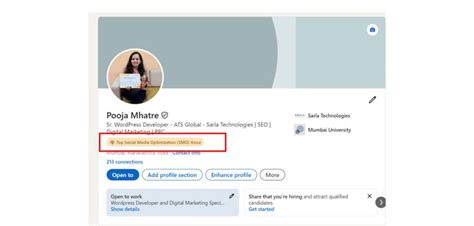 pooja mhatre on linkedin socialmediaoptimization smo recognition