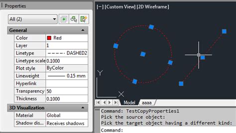 Autocad Net Copy Properties Between Different Kind Entity Acadnetaddinwizard And More