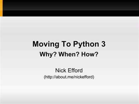 moving to python 3 ppt