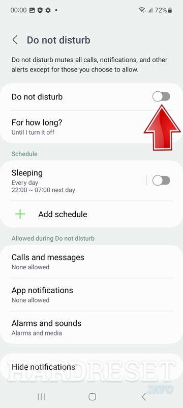 Turn Off And Turn On Do Not Disturb Mode On Samsung Galaxy A03