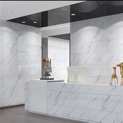 Aceking Wallpaper 2 CLS 11 Marble White Wallpanel PVC Type Self