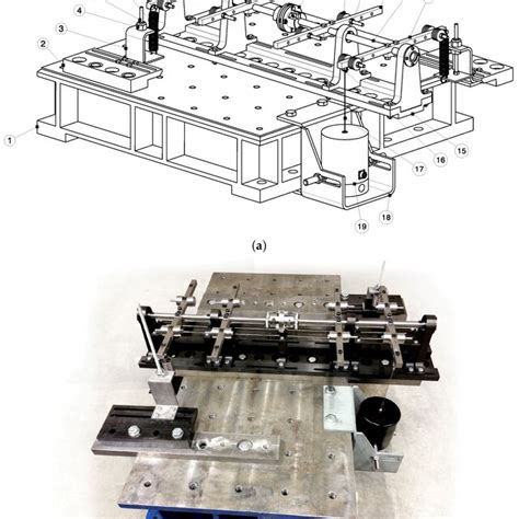 A Technical Drawing And B Picture Of The Novel Test Rig Download Scientific Diagram