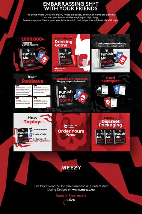 Amazon A Content For Punish Me Daddy Card Game On Behance