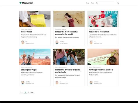 Mediumish Vuepress Blog Theme By Wowthemesnet A Vue Template Built