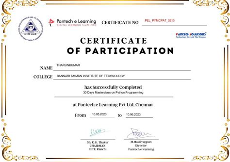 Completed Python Masterclass With Pantech Elearning Tharun Kumars