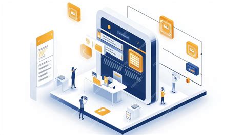 Flat Design Isometric Vector Concept Of Software Development Programming And Coding Premium Ai