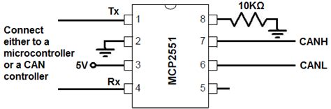 How To Build A CAN Transceiver Circuit With An MCP2551