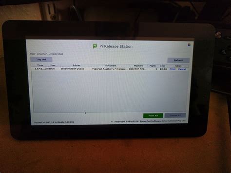 The Papercut Raspberry Pi Release Station Strikes Back Select Technology Ltd