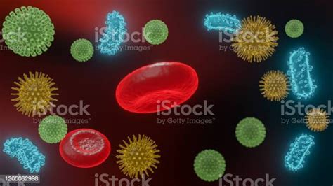 호스트 유기체에 감염을 일으키는 병원성 바이러스 바이러스 성 질병 발병 배경 또는 그래픽 Resourse 3d 렌더링 3차원 형태에 대한 스톡 사진 및 기타 이미지 Istock