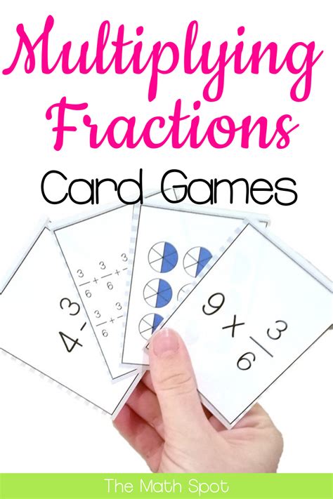 Multiplying Fractions By A Whole Number Card Games Fraction Games Multiplying Fractions