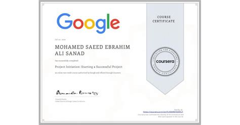Mohammed Saeed Sanad On Linkedin Completion Certificate For Project Initiation Starting A