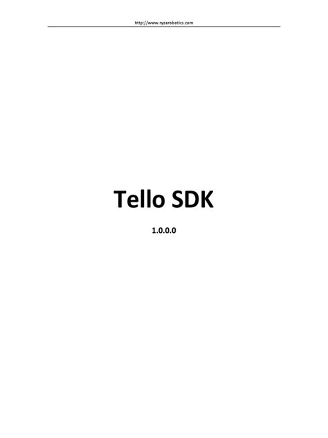 tello sdk pdf computer programming digital technology