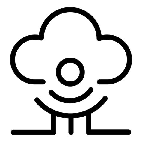 Premium Vector Cloud Internet Icon Outline Cloud Internet Vector Icon For Web Design Isolated