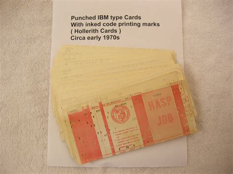 Vintage IBM Punch Card Hollerith PUNCHED PRINTED Used IBM Mainframe LOT Of For Sale Knoppix Net