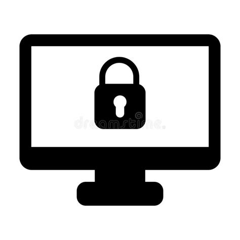 Computer Password Icon Which Can Easily Modify Or Edit Stock Vector Illustration Of Computer
