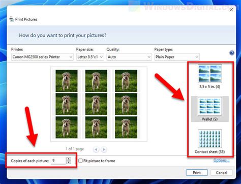 how to print multiple photos on one page in windows 11