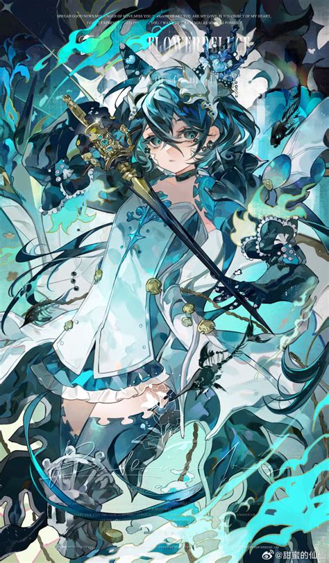 Safebooru 1girl Absurdres Black Choker Black Gloves Blue Eyes Blue