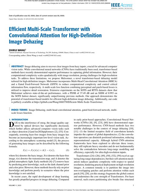 Pdf Efficient Multi Scale Transformer With Convolutional Attention For High Definition Image