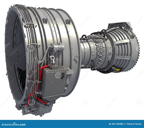Aircraft Turbofan Engine 3d Rendering Stock Illustration Illustration