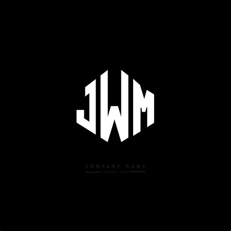 Diseño De Logotipo De Letra Jwm Con Forma De Polígono Jwm Polígono Y