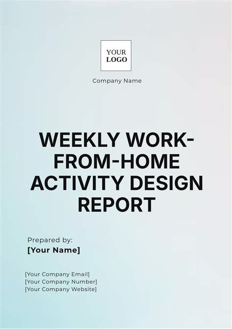 Free Weekly Update Report Template To Edit Online
