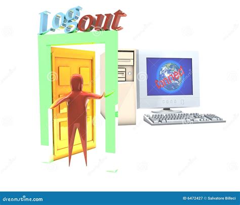 Logout 3d Stock Illustration 23687185