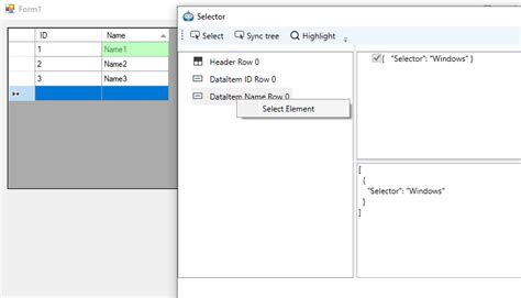 Overview Of The Selector Window Openiap Documentation