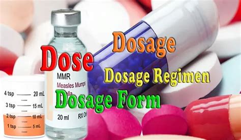 Dose Dosage Dosage Form Dosage Regimen