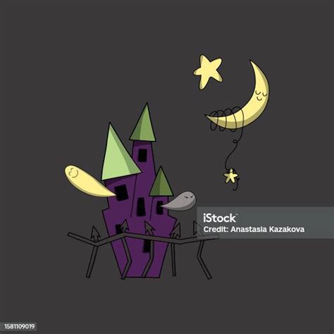 잊혀지지 않을 정도로 멋진 할로윈 낙서 아트 모든 할로윈 프로젝트를 위한 으스스하고 소름 끼치며 재미있는 일러스트레이션과 디자인 10월에 대한 스톡 벡터 아트 및 기타