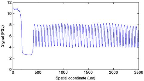 Signal Profile Through The Grid Region Showing The Unperturbed Signal