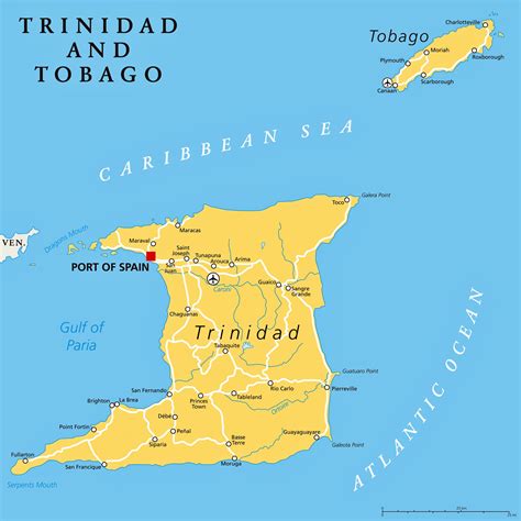 Trinidad Tobago Map