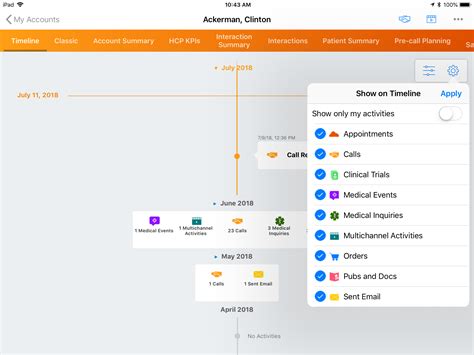 Using The Timeline View