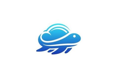 Turtle Cloud Vector Logo Design Graphic By Hardteam · Creative Fabrica