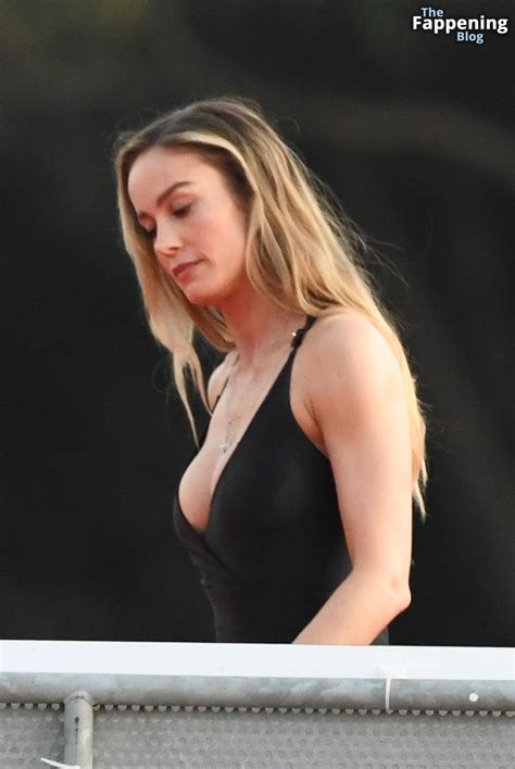 Brie Larson Flaunts Nice Cleavage In A Black Dress At The FAST X