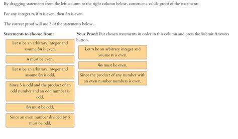 solved by dragging statements from the left column to the