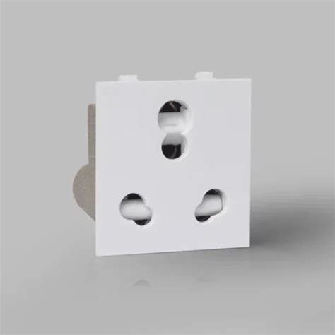 5a 16a Modular Socket With Shutter Plastic At ₹ 37piece In New Delhi