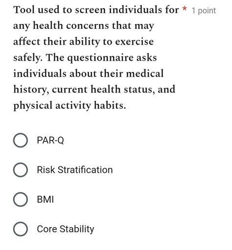 Tool Used To Screen Individuals For 1 Point StudyX